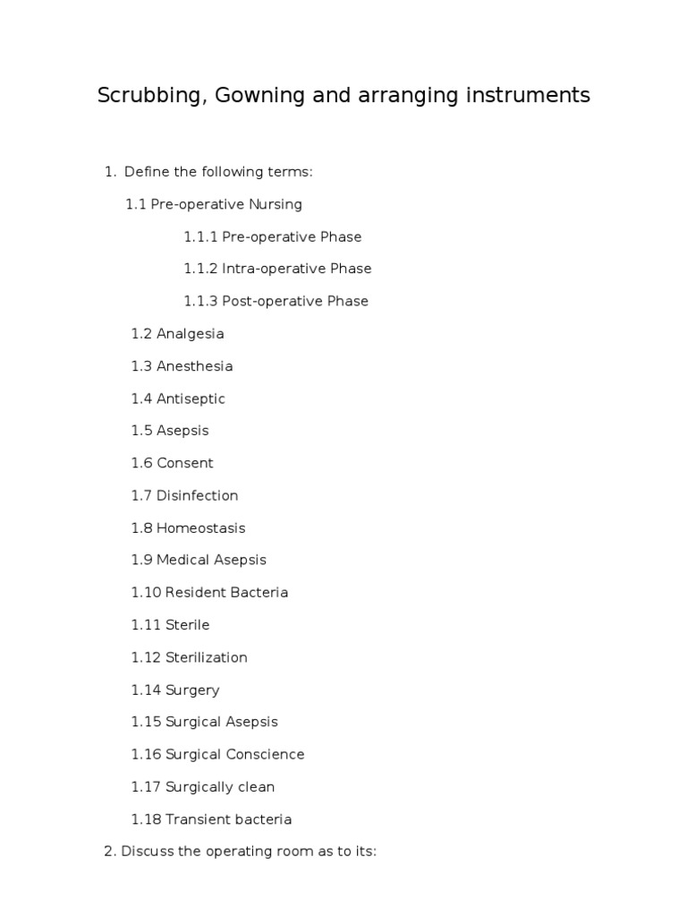 Preparing for Surgery: Defining Key Terms and Roles for Operating Room ...