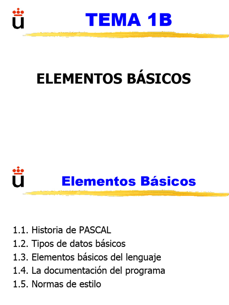 Tema 1B Introduccion A La Programacion URJC | PDF