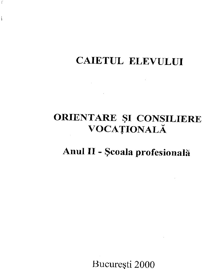 CAIETUL ELEVULUI OSP - Fise de Lucru | PDF