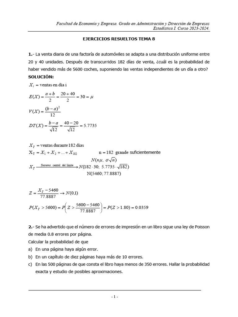 Ejercicios Tema8 23-24 - Resueltos | PDF