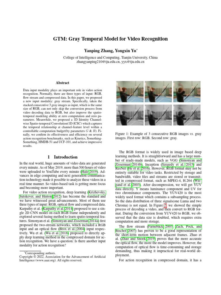 GTM: Gray Temporal Model For Video Recognition: Yanping Zhang, Yongxin ...