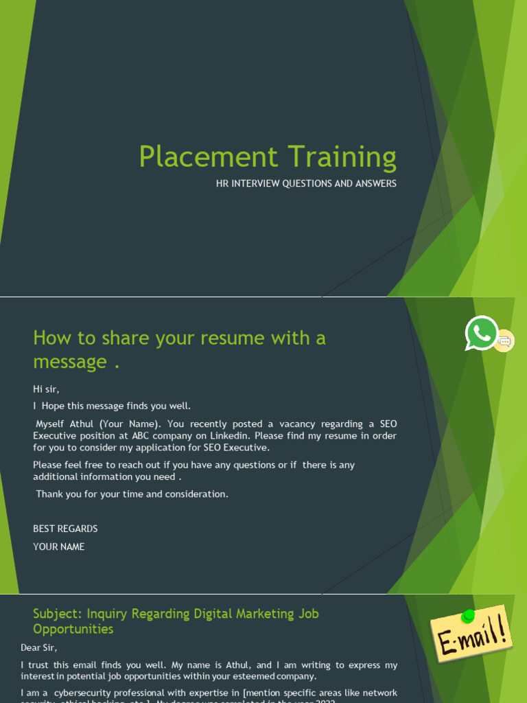 Placement Training | PDF