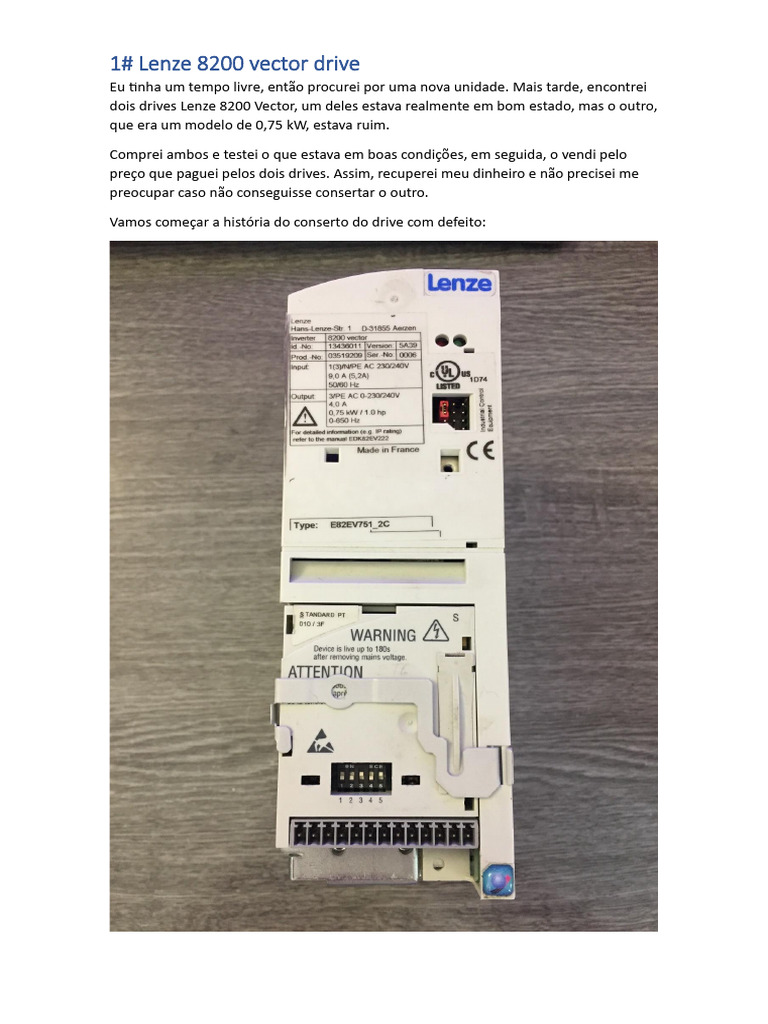 Lenze 8200 Vector Drive | PDF