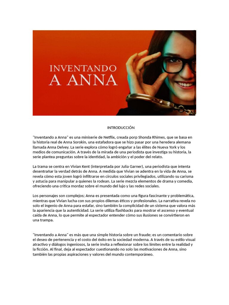 Inventando a Anna | PDF