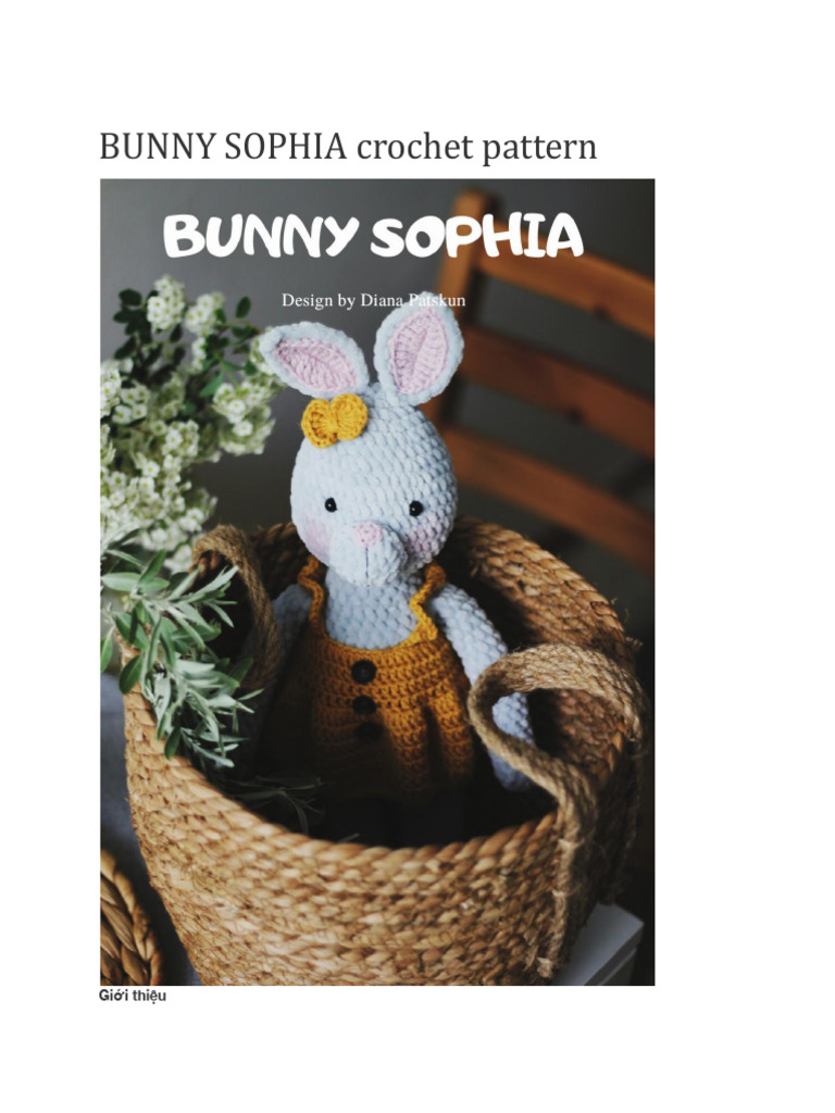 Len Nhung BUNNY SOPHIA Crochet Pattern | PDF