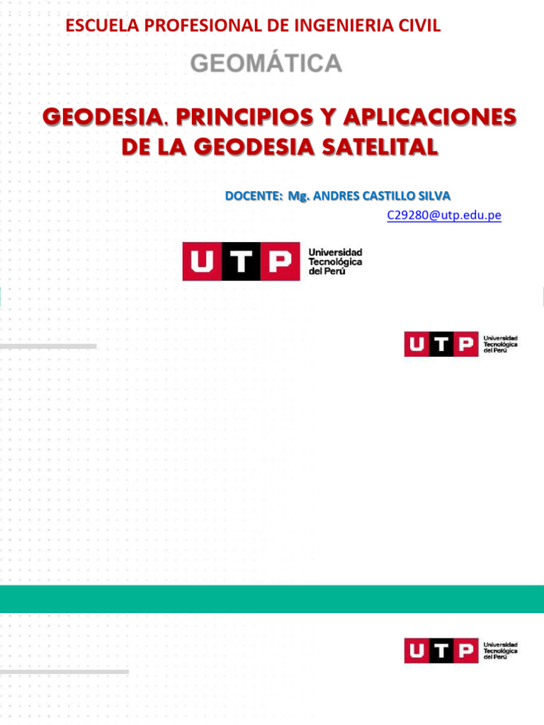 S01 - Geodesia - Principios y Aplicaciones de La Geodesia Satelital | PDF