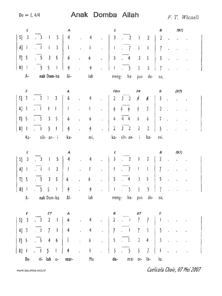 Wicaeli Anak Domba Allah | PDF