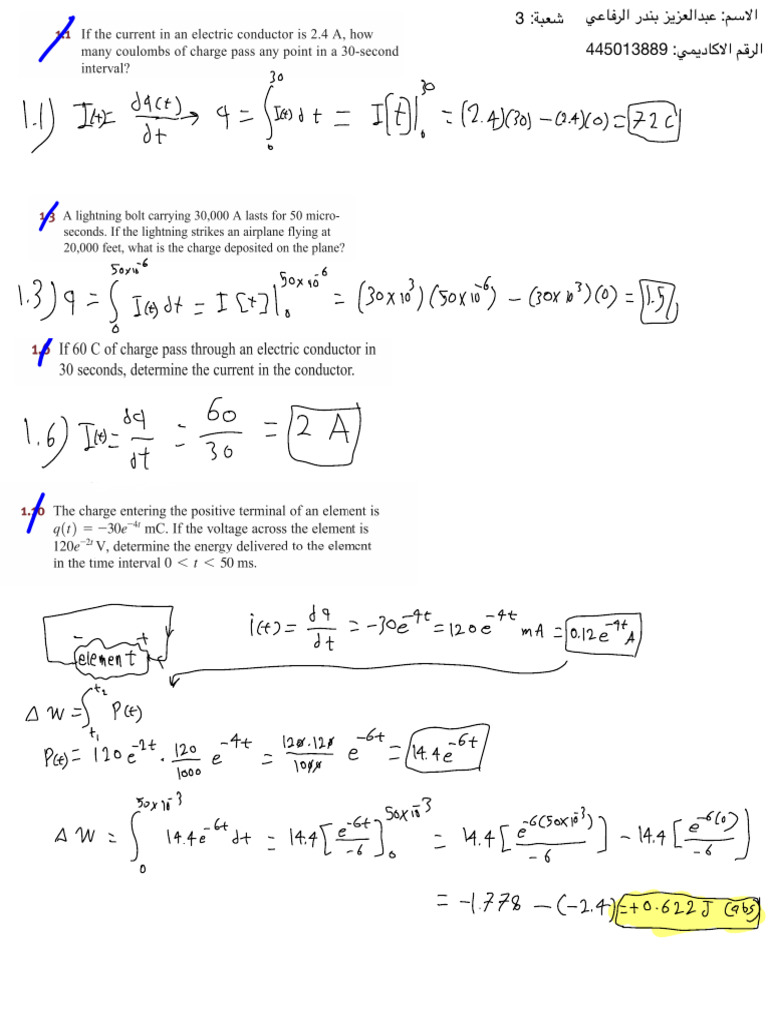 Electric Circuit Analysis Hw1 | PDF