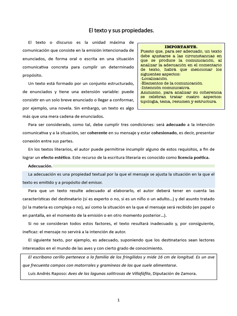 El Texto y Sus Propiedades | PDF