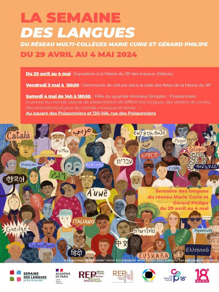 Affiche Semaine Des Langues Du Réseau | PDF