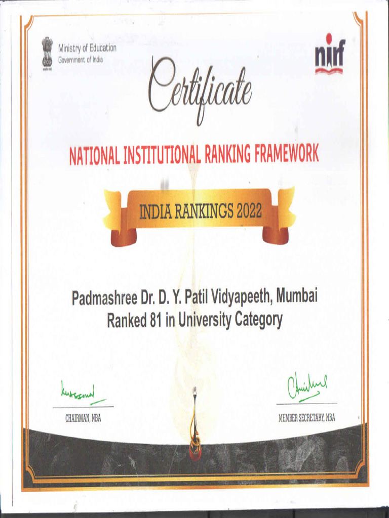NIRF Ranking Updated | PDF