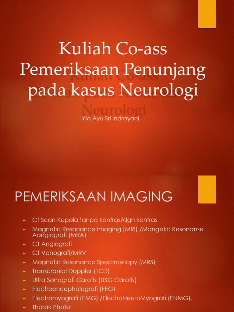 Imaging Pada Kasus Neurologi Koass | PDF