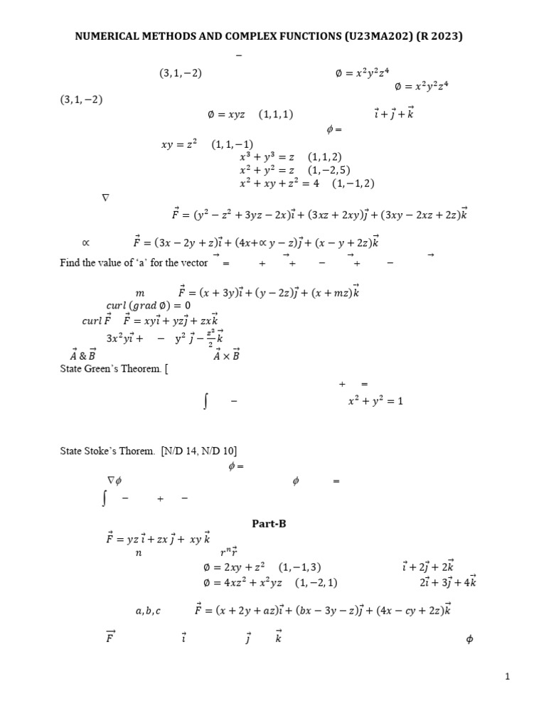 NM&CF QB | PDF | Eigenvalues And Eigenvectors | Mathematical Concepts