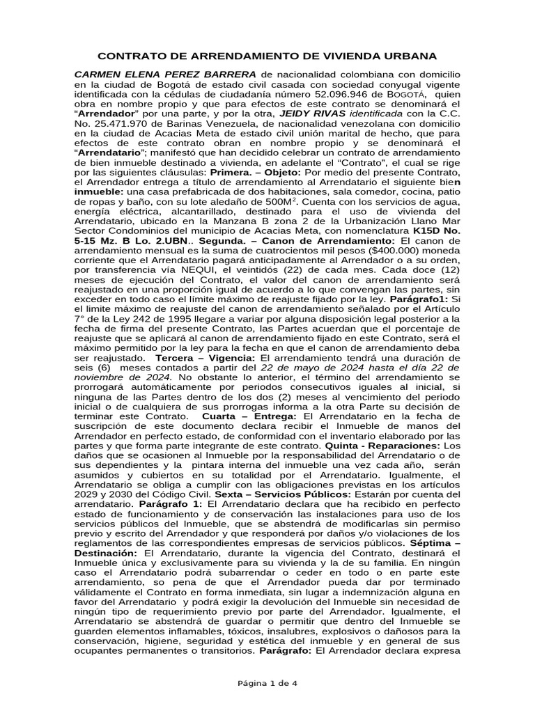 Arr - Acacias JEIDY | PDF | Daños y perjuicios | Ley común