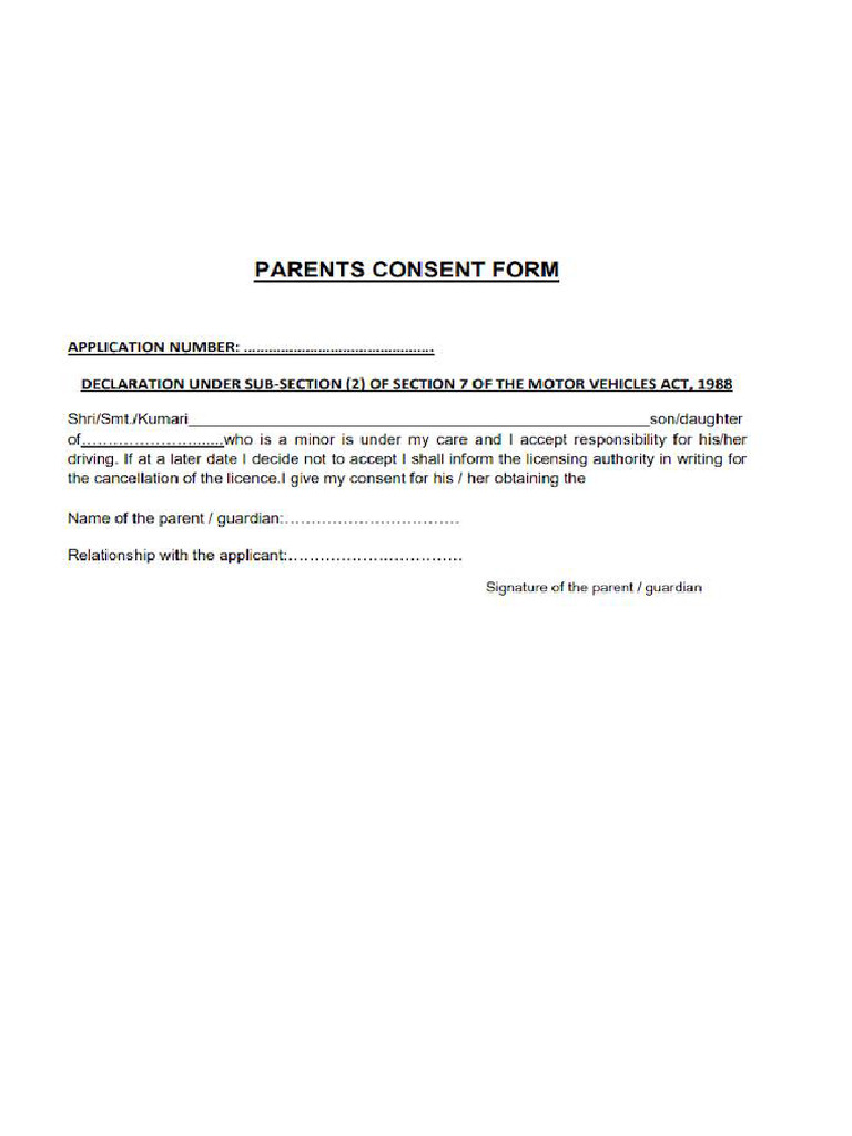 Parent Consent Form Download | PDF