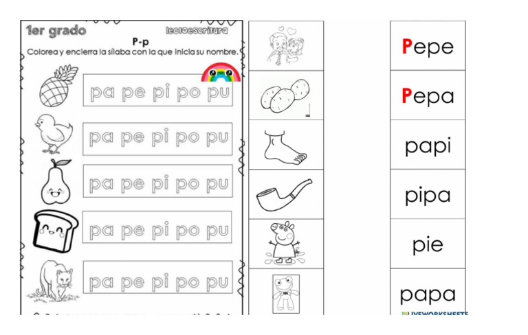 Fichas Letra P | PDF