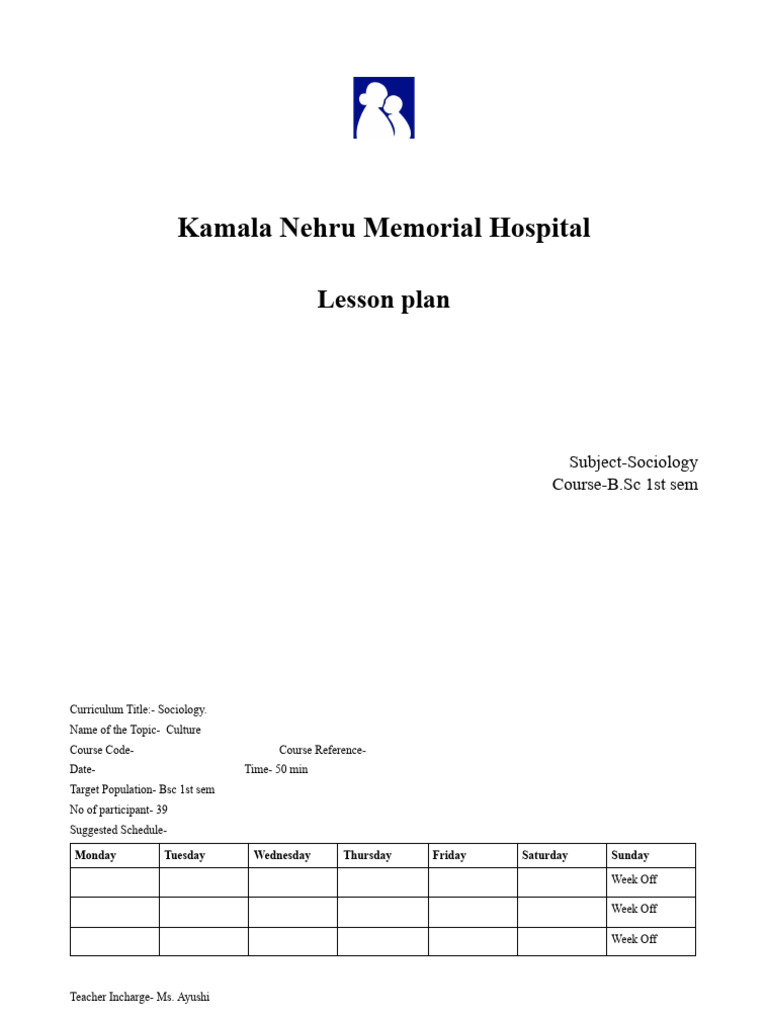 Culture Lesson Plan | PDF