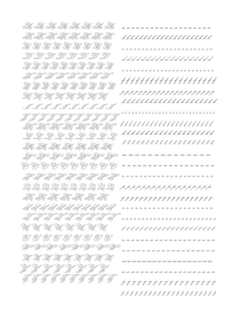 Calligraphy Practice Sheet | PDF