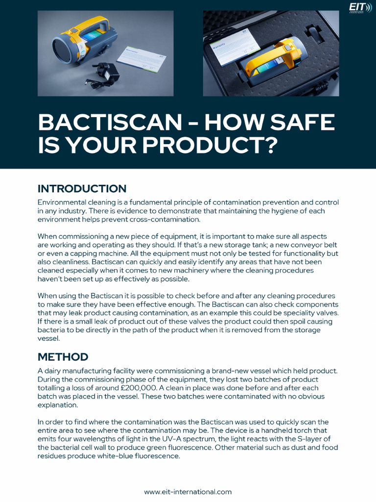 Bactiscan How Safe Is Your Product 1725068057 | PDF