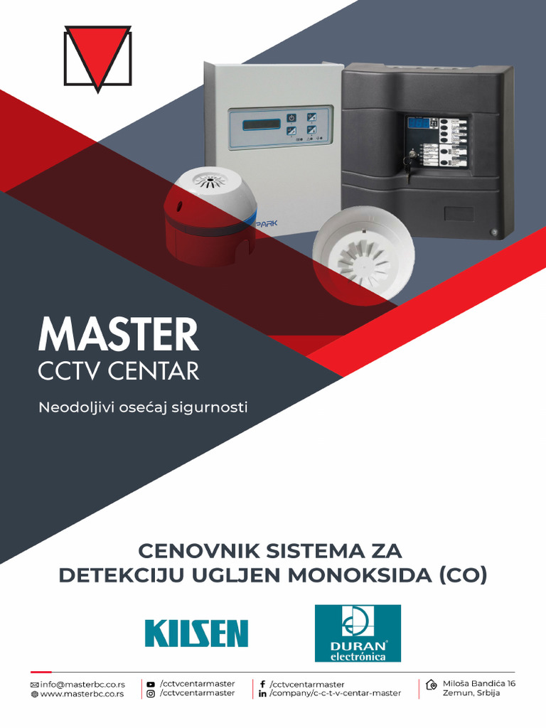 Cenovnik Sistema Za Detekciju Ugljen Monoksida (Co) | PDF