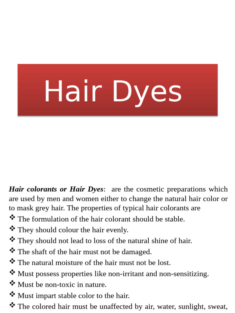 Hair Dyes | PDF