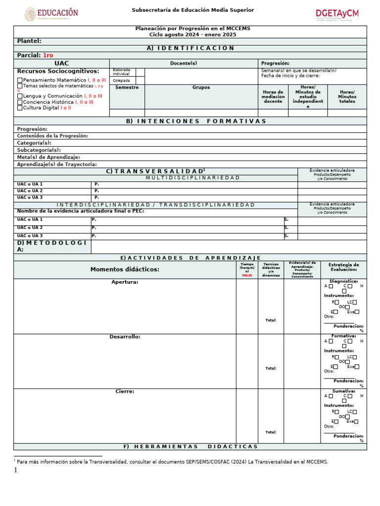 RSC General CDig-LyCom-PMat-TM-CHist-V23Ene24-Feb-Jul24-DirAcad | PDF