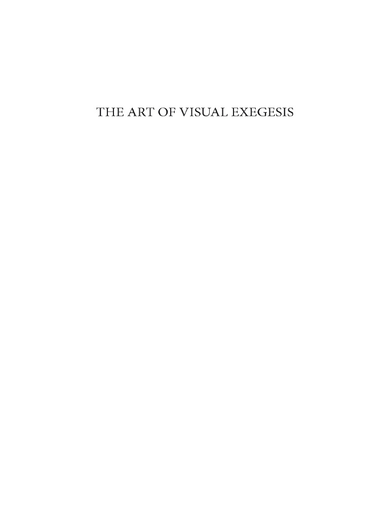 Art Visual Exegesis Robbins | PDF