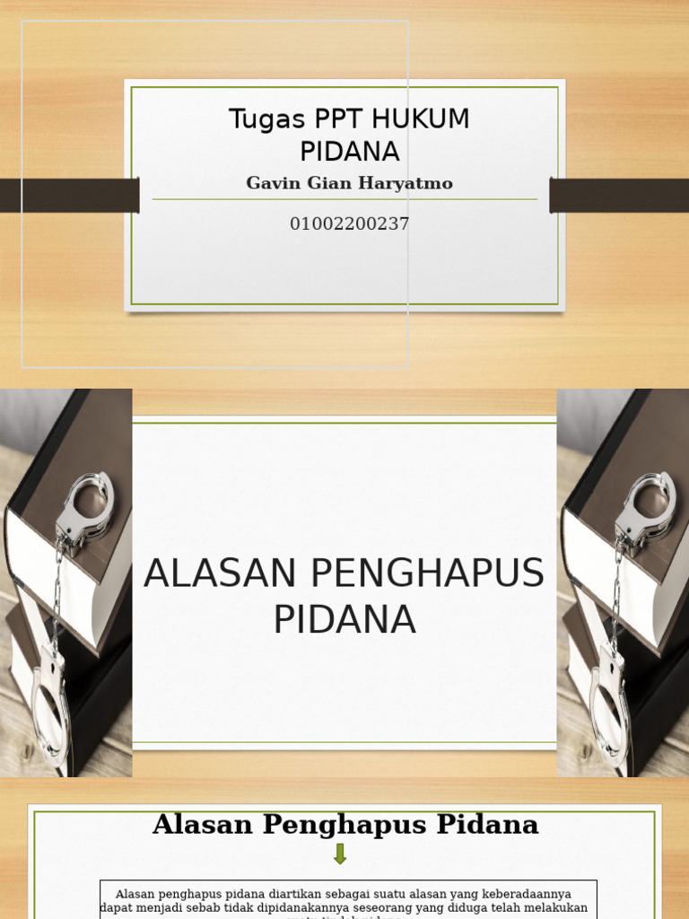 Alasan Penghapus Pidana | PDF
