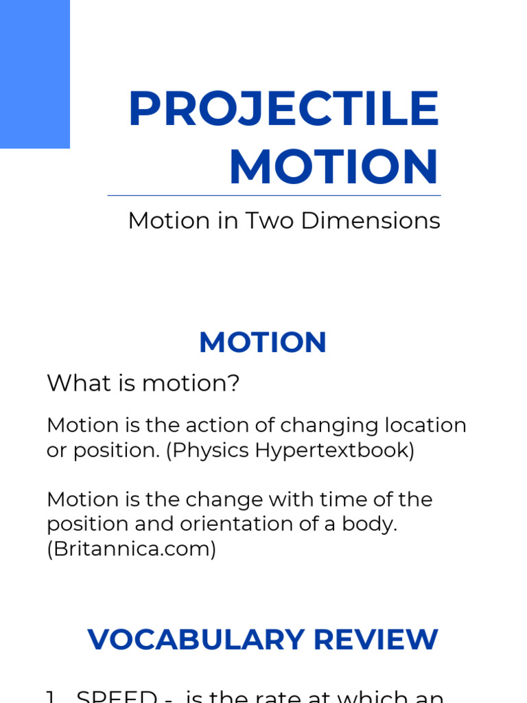 Projectile Motion Reviewer | PDF