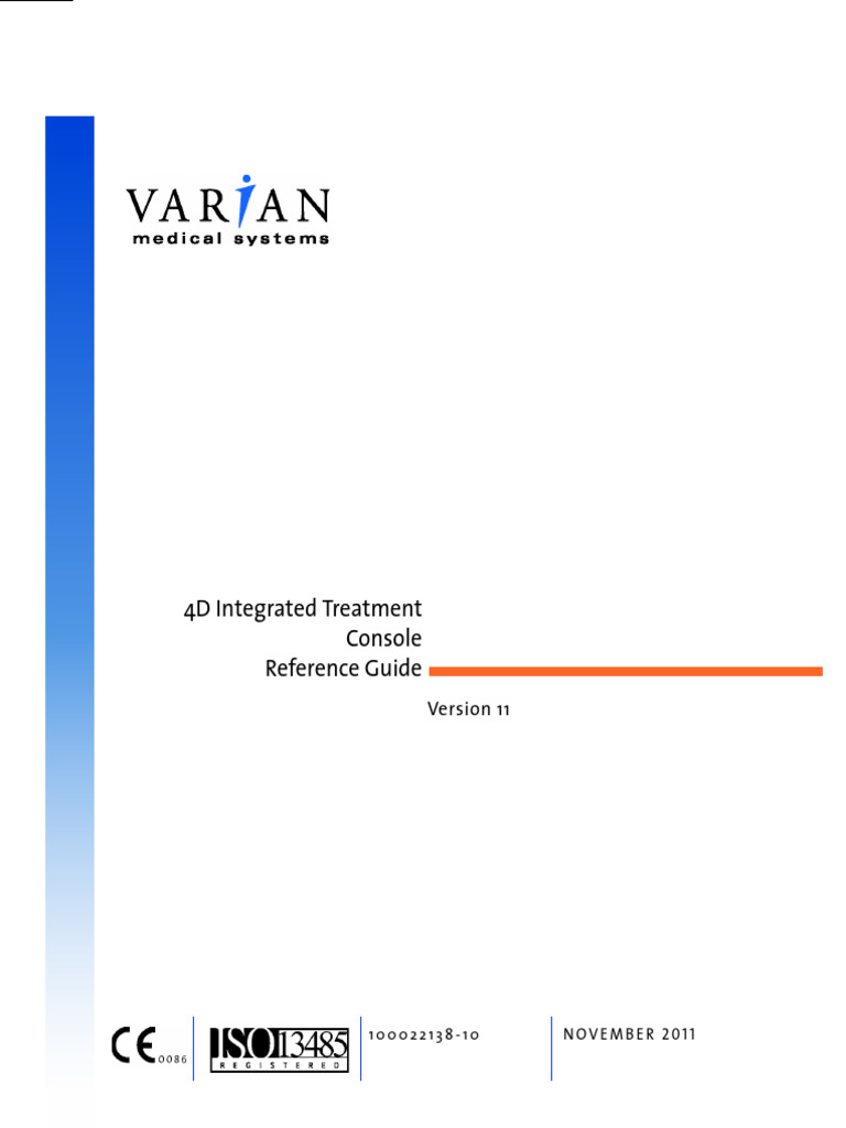 4D Integrated Treatment Console Reference Guide (EN) | PDF