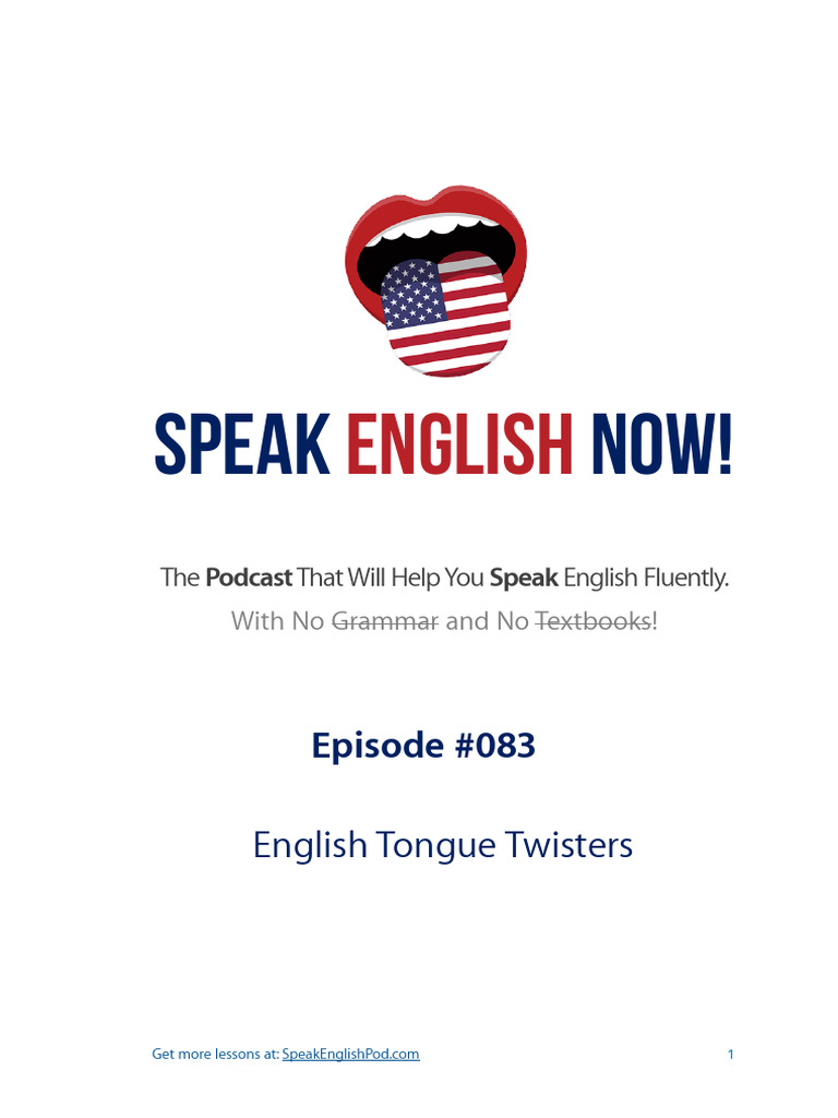 083 English Pronunciation Practice Tongue Twisters | PDF