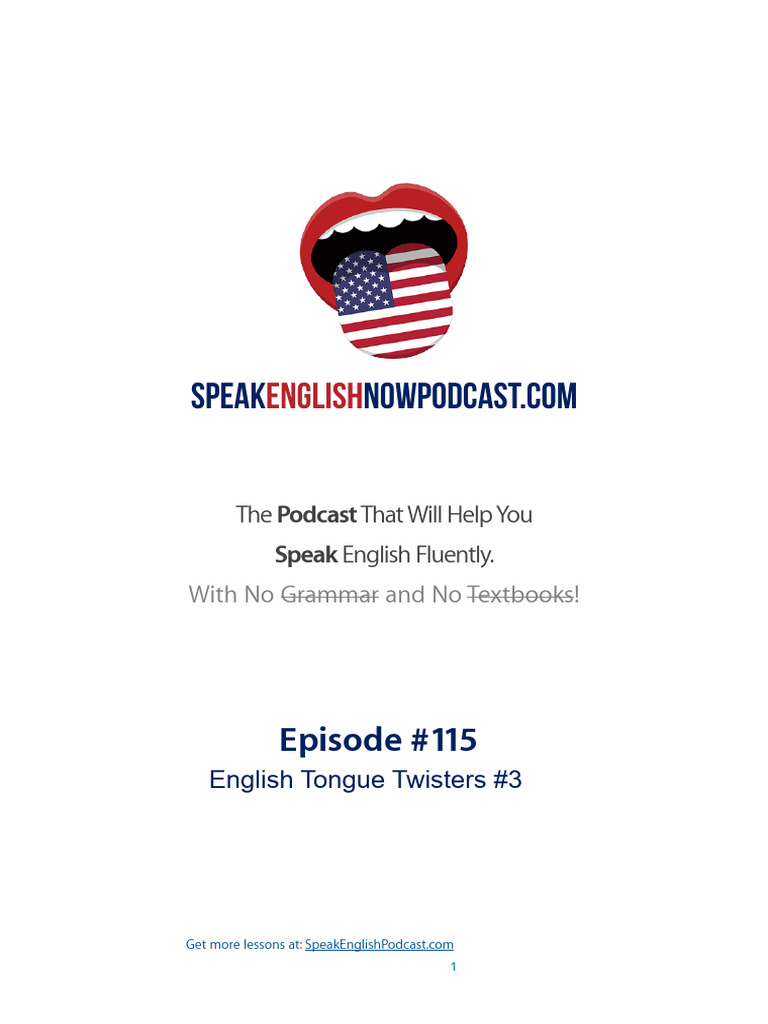115 English Pronunciation Practice Tongue Twisters Mini Stories v1 | PDF