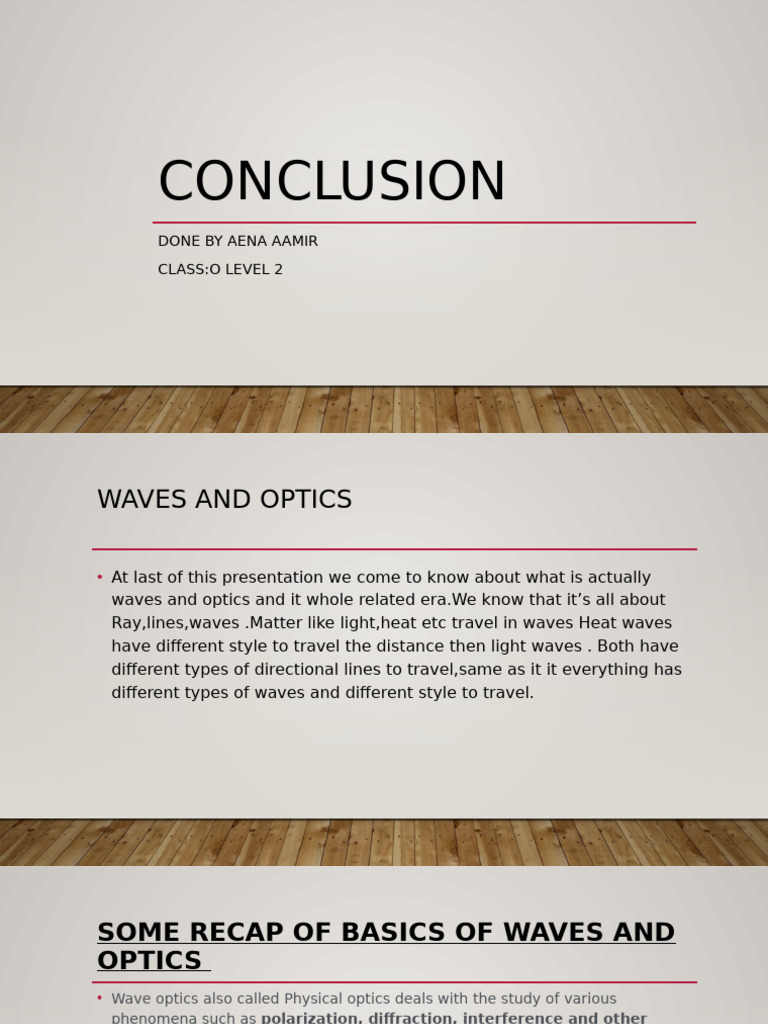 Conclusion: Done by Aena Aamir Class:O Level 2 | PDF
