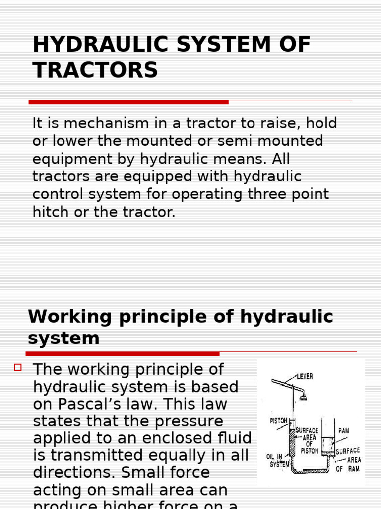 Hydraulic System of Tractors | PDF