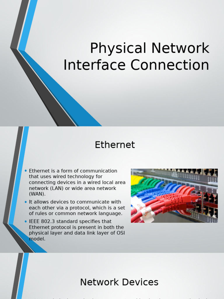 Physical Network Interface Connection | PDF