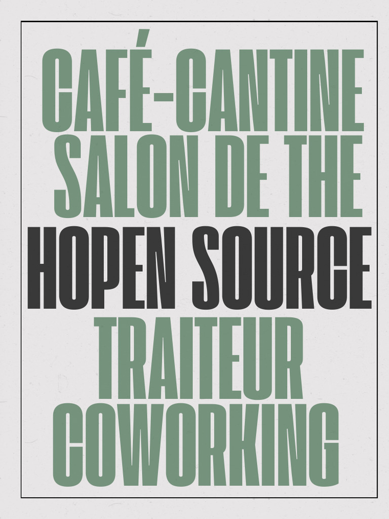 Hopen Source - Carte Et Menu | PDF