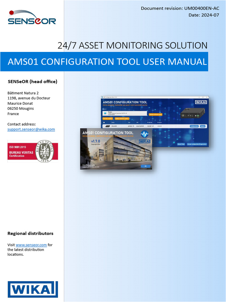 UM00400EN-AC - AMS01 Configuration Tool User Manual | PDF