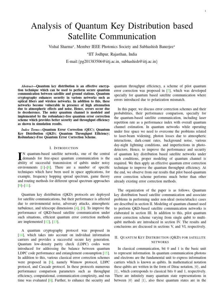 1807.07544 (Quantum Key Distribution) | PDF