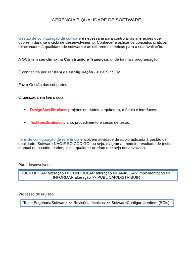 Gerencia e Qualidade de Software | PDF