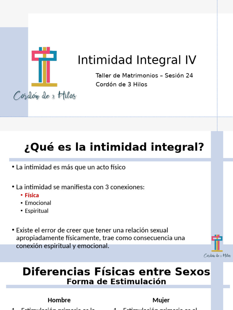 Workshop24-Intimidad - Intimidad Integral IV | PDF