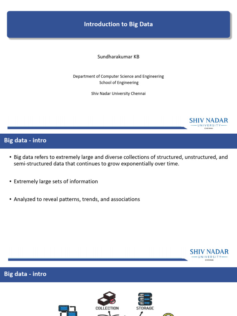 Session 1 - Intro To Big Data | PDF