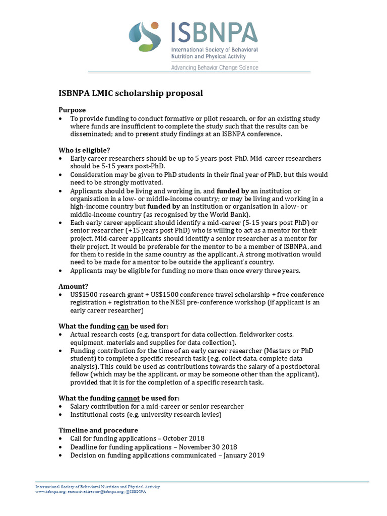 Sample Scholarship Proposal | PDF