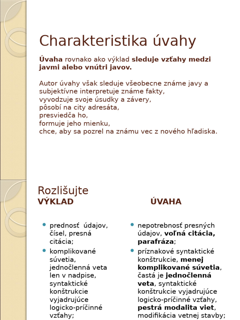 3 Úvaha Charakteristika 1 | PDF