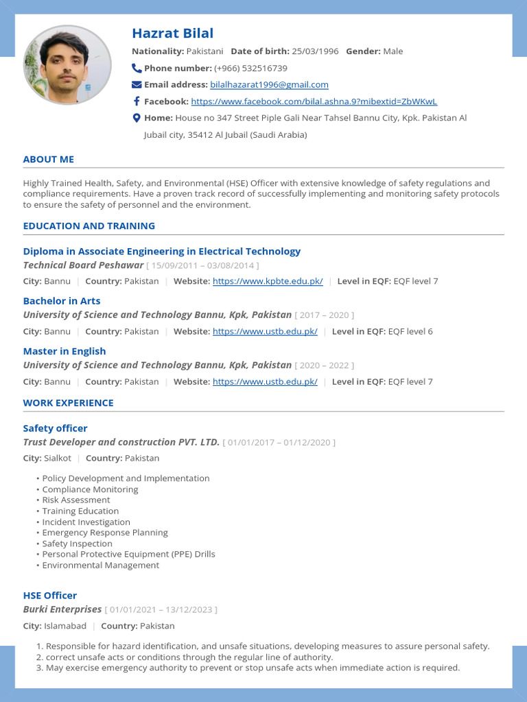 Bilal CV | PDF