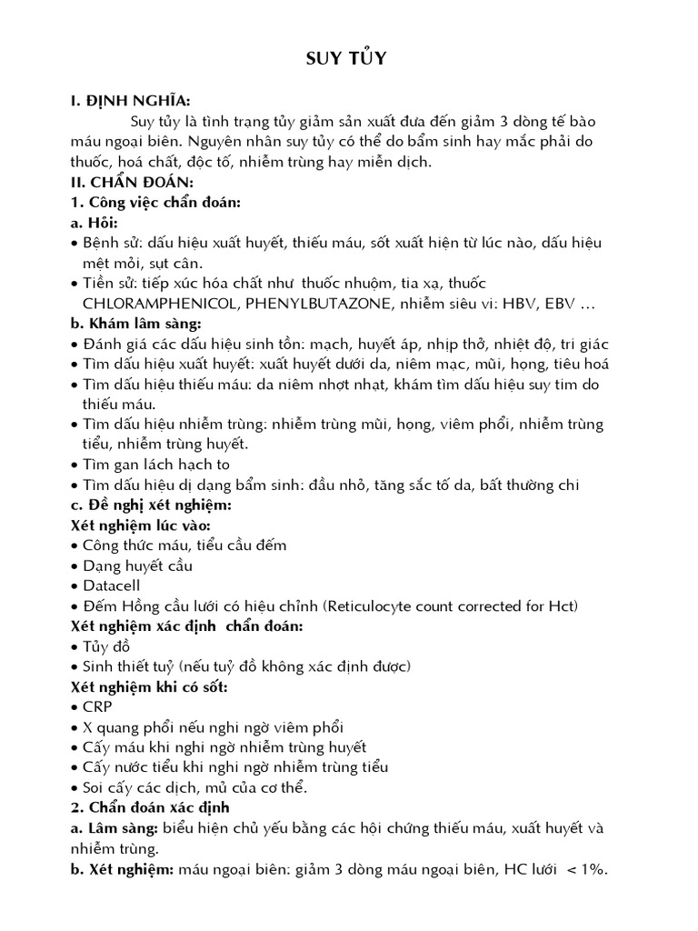 Suy tủy | PDF