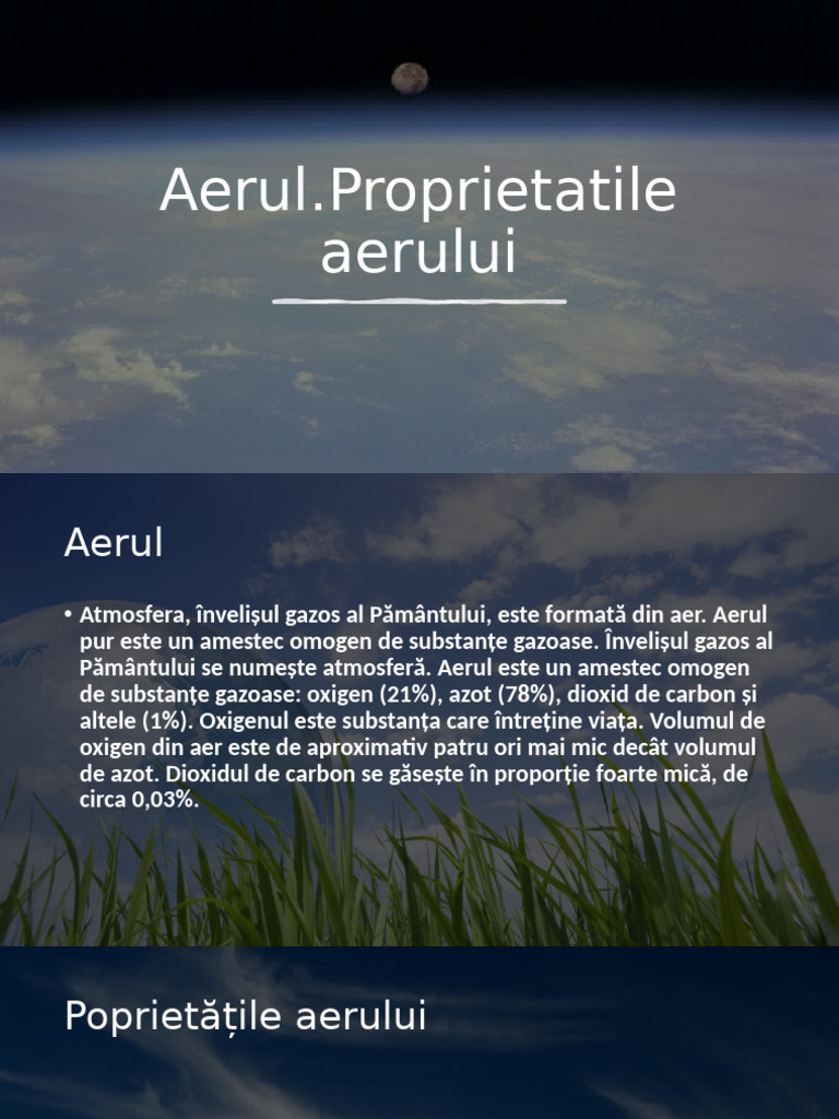 Aerul - Proprietatile Aerului | PDF