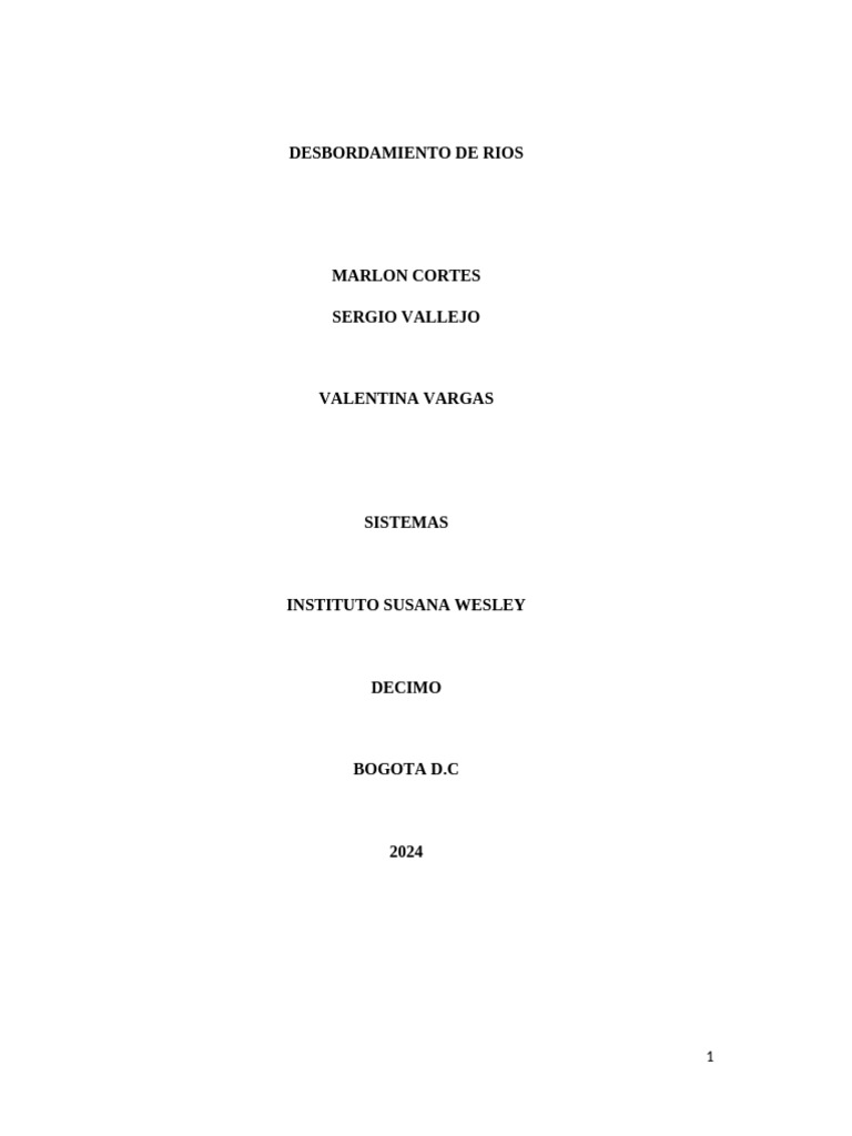 Desbordamiento De Rios Pdf