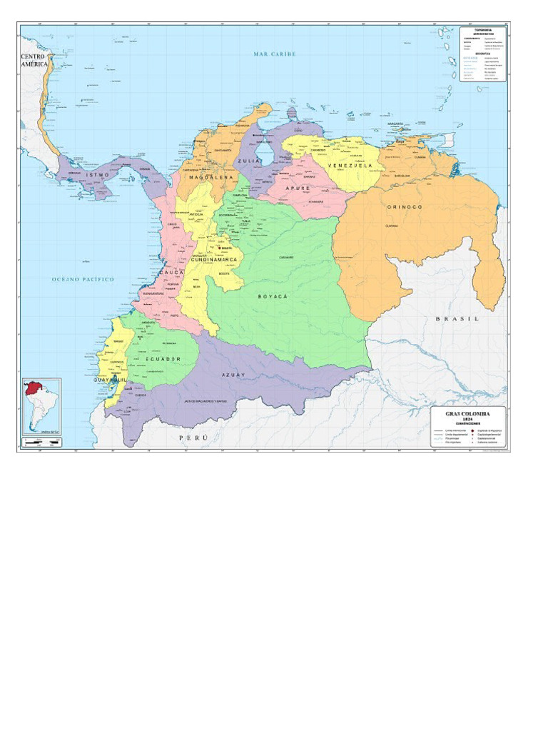 Mapa de La Gran Colombia | PDF
