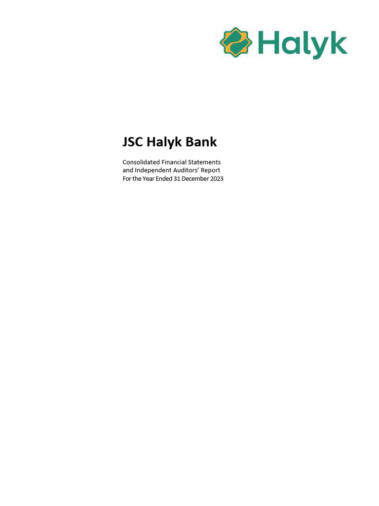 Halyk Bank 2023 | PDF | Audit | Going Concern