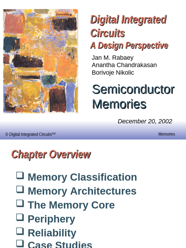 Chapter12 Semiconductor Memories | PDF